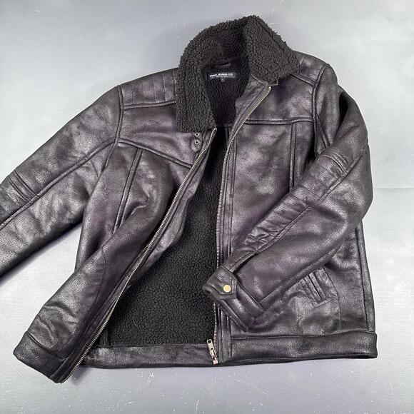 Mavi | Jackets & Coats | Mavi Motorcycle Jacket Men Large Black Sherpa ...